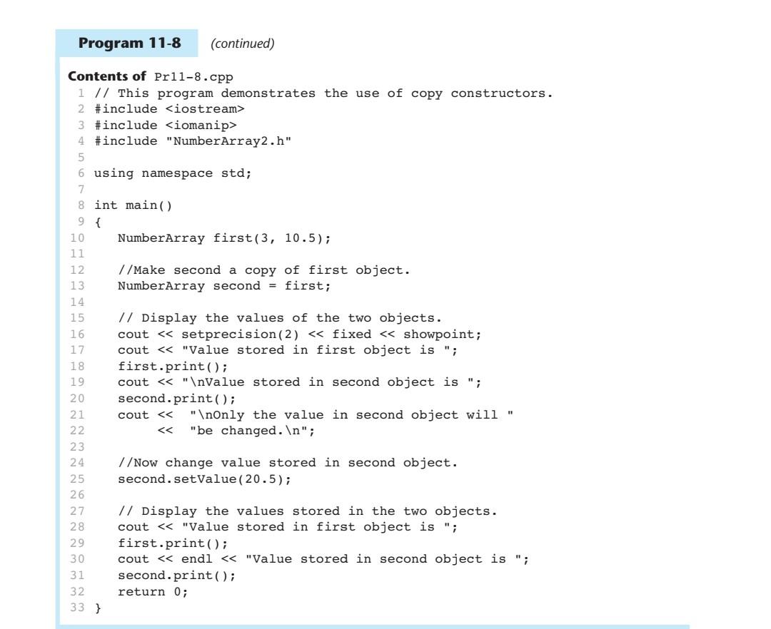 Solved Program 11-8 Contents of NumberArray2.h 1 #include 2 | Chegg.com