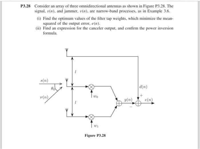Solved 28 Consider an array of three omnidirectional | Chegg.com