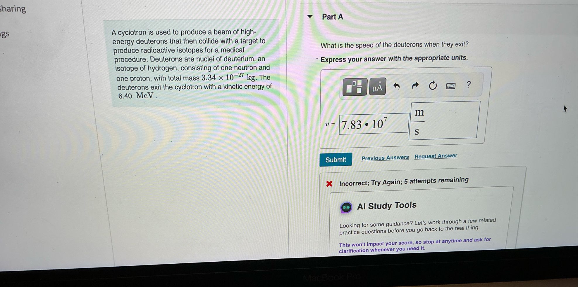 Solved haringPart AA cyclotron is used to produce a beam of | Chegg.com