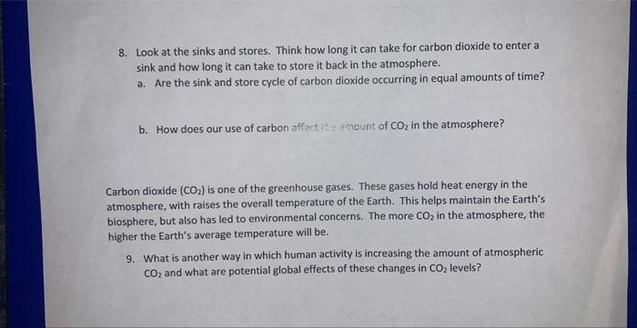 Solved 8. Look at the sinks and stores. Think how long it | Chegg.com