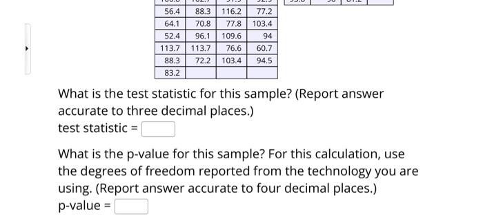 Solved Answer the whole question: what is the test statistic | Chegg.com