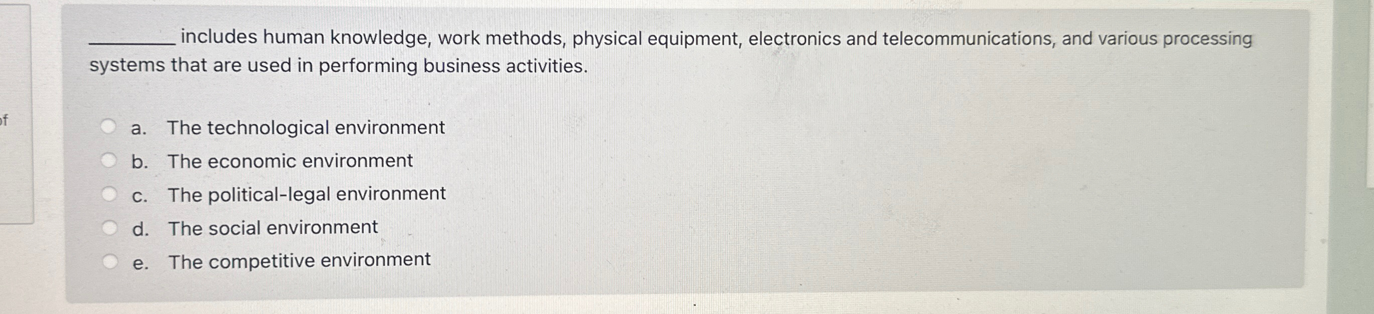 Solved includes human knowledge, work methods, physical | Chegg.com