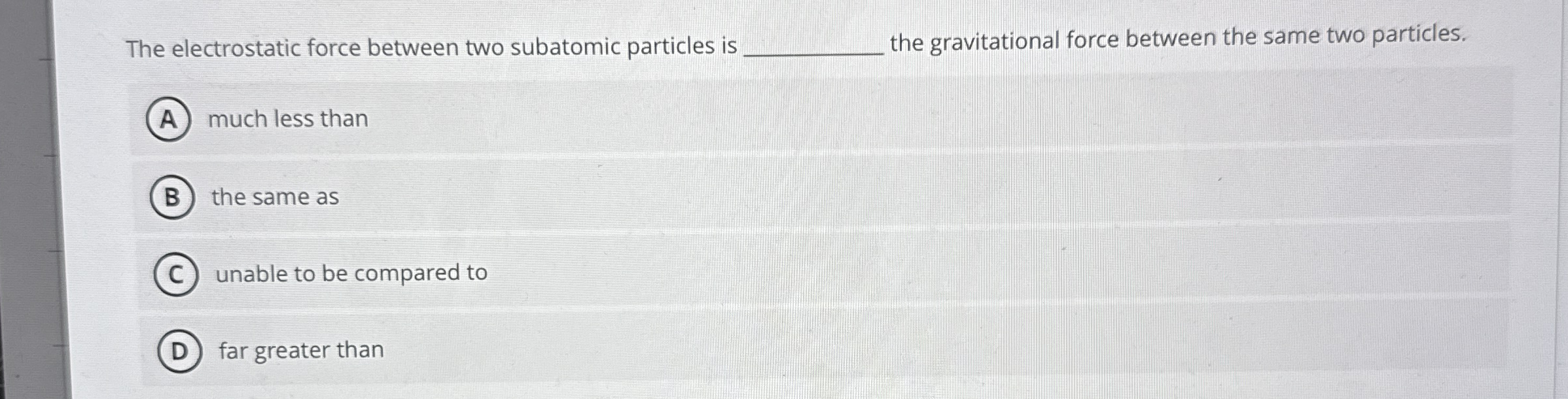 High Quality SOLUTION The electrostatic force between two subatomic | Chegg.com
