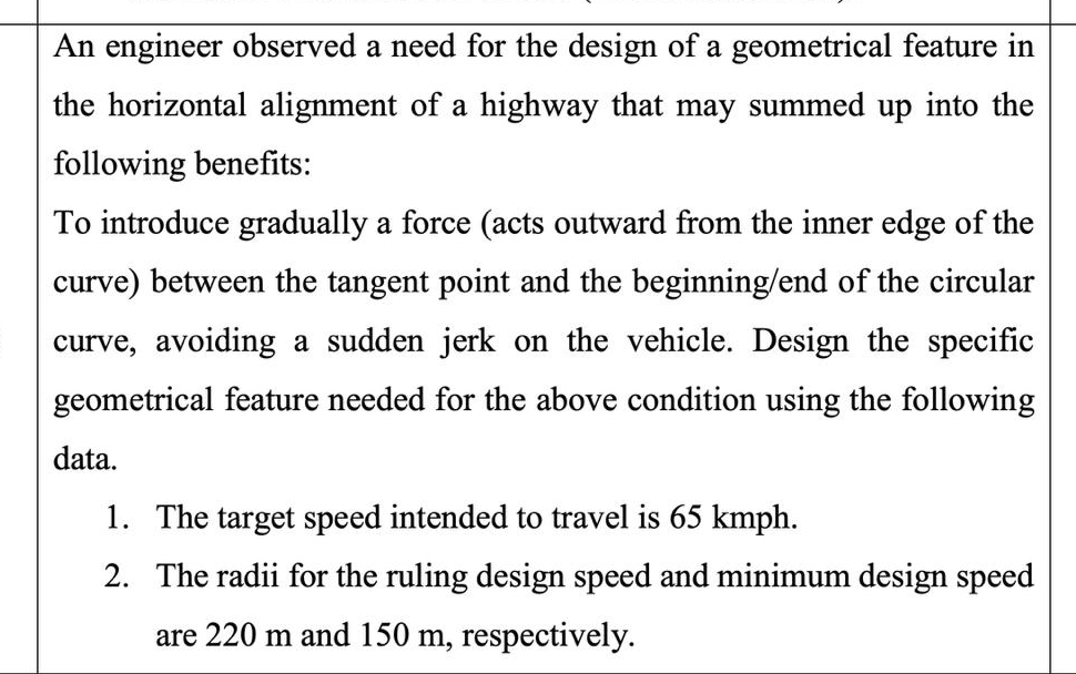 Solved An engineer observed a need for the design of a | Chegg.com