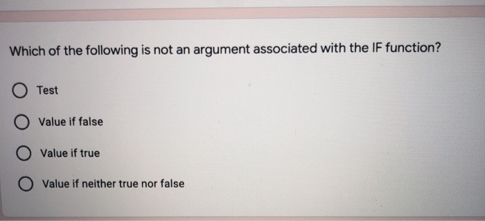 Solved Which of the following is not an argument associated | Chegg.com