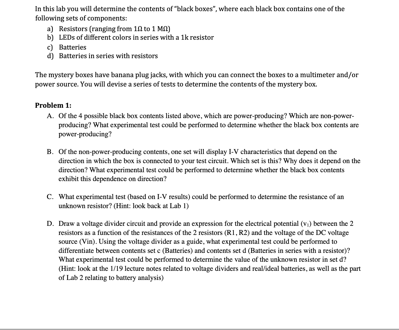 Solved In this lab you will determine the contents of "black | Chegg.com