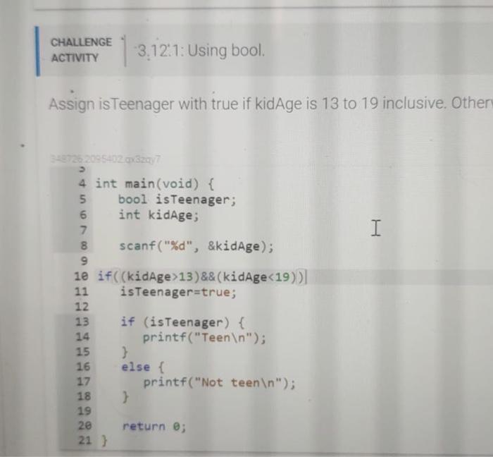 Solved Challenge Activity 3121 Using Bool Assign Is 