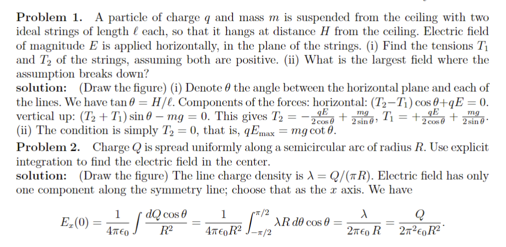 Solved Problem 1. ﻿A particle of charge q ﻿and mass m ﻿is | Chegg.com