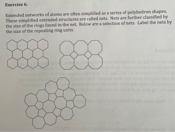 Solved Extended networks of atoms are often simplified as a | Chegg.com