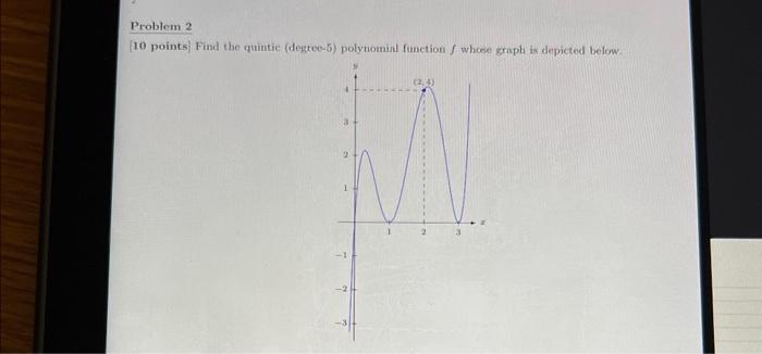 Solved Problem 2 [10 points) Find the quintic (degree-5) | Chegg.com