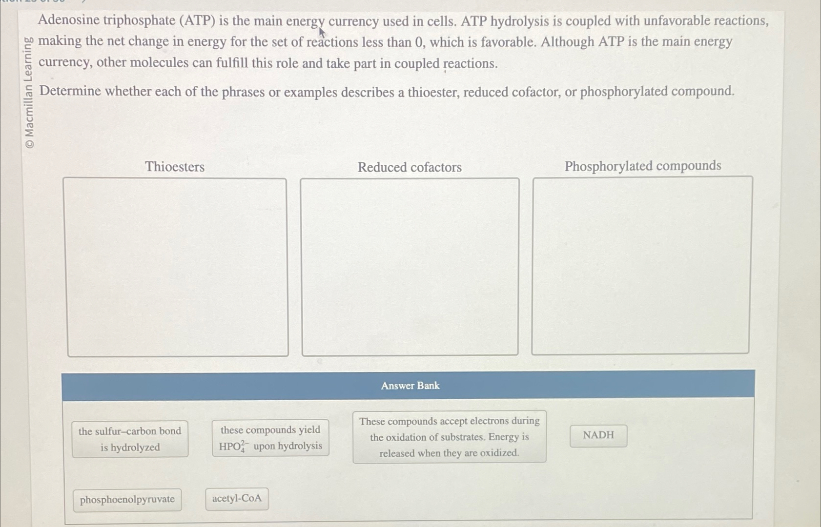 Solved Adenosine triphosphate (ATP) ﻿is the main energy | Chegg.com