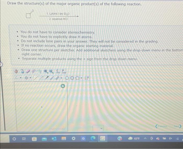 Solved OPIC References Draw the structure(s) of the major | Chegg.com