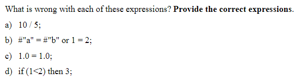 Solved What is wrong with each of these expressions? Provide | Chegg.com
