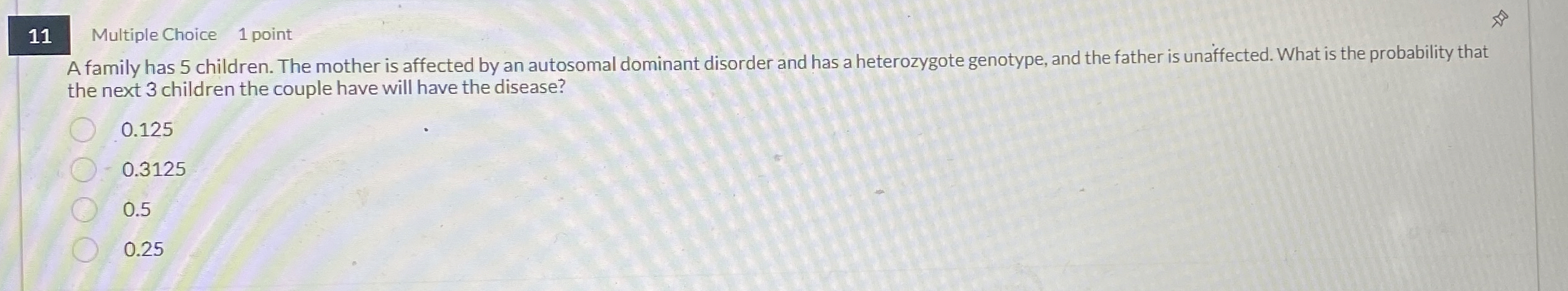 Solved 11Multiple Choice 1 ﻿pointA family has 5 ﻿children. | Chegg.com