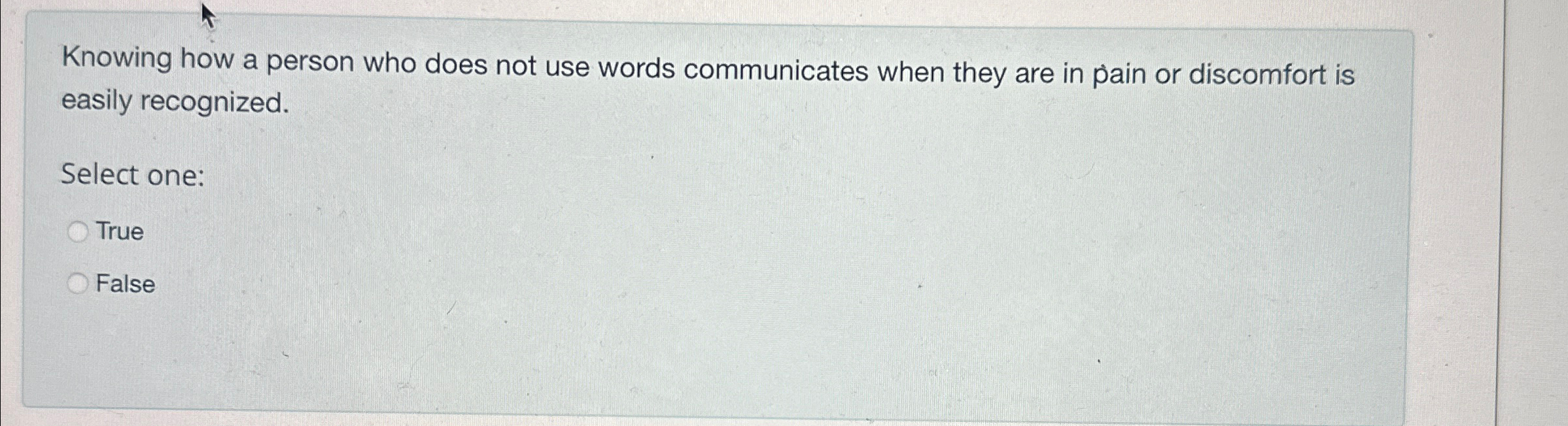 Solved Knowing how a person who does not use words | Chegg.com