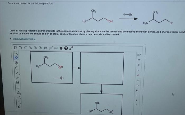 [Solved]: Draw a mechanism for the following reaction: HBr