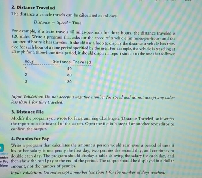 Solved 2. Distance Traveled The distance a vehicle travels | Chegg.com