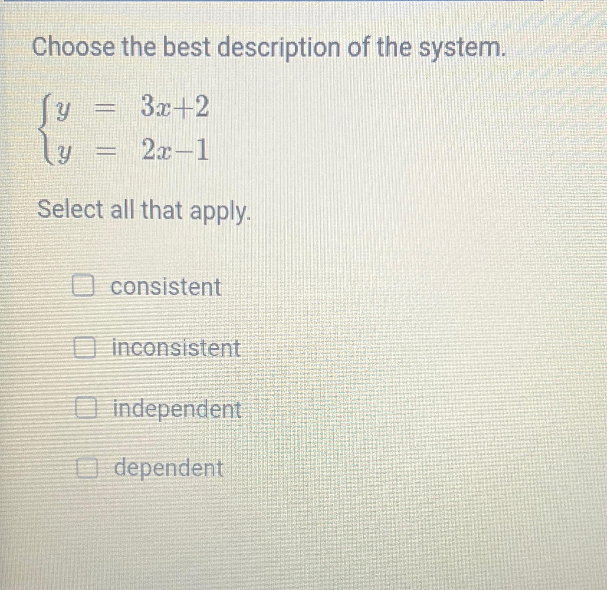 Solved Choose the best description of the | Chegg.com