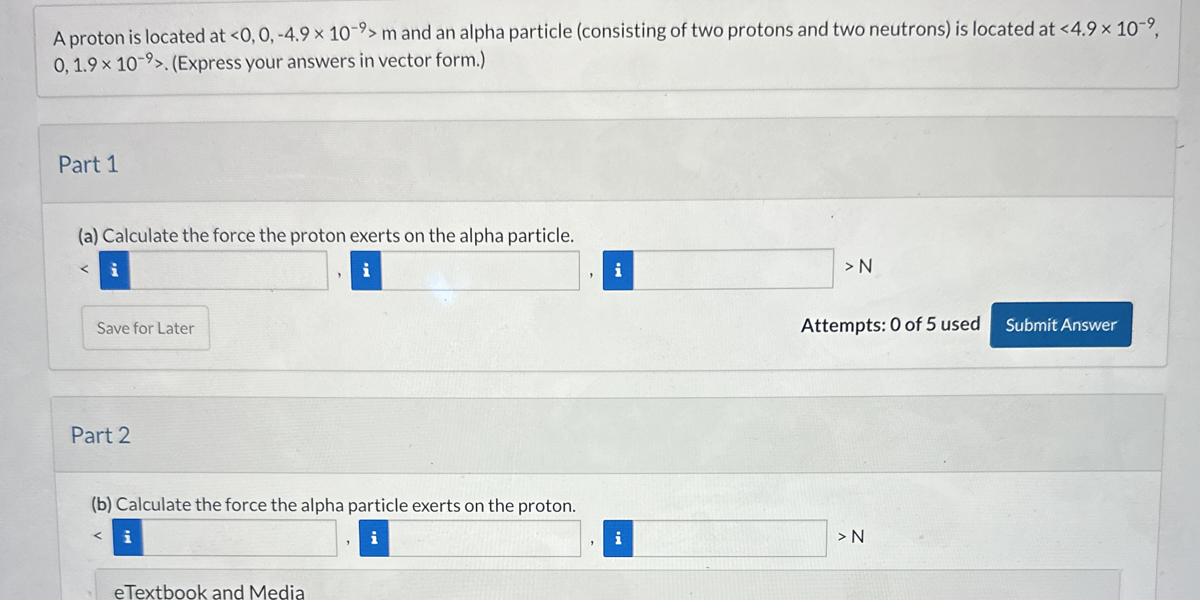 Solved A proton is located at m ﻿and an alpha | Chegg.com