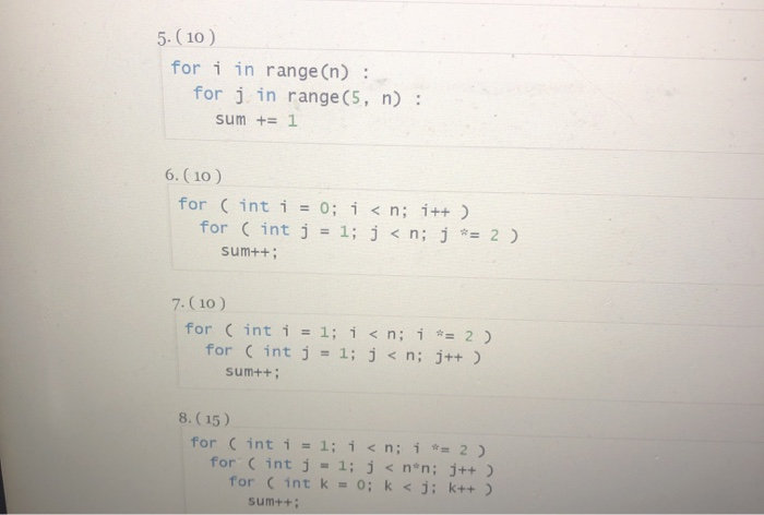 Solved what is the Big-O of the worst case for the | Chegg.com