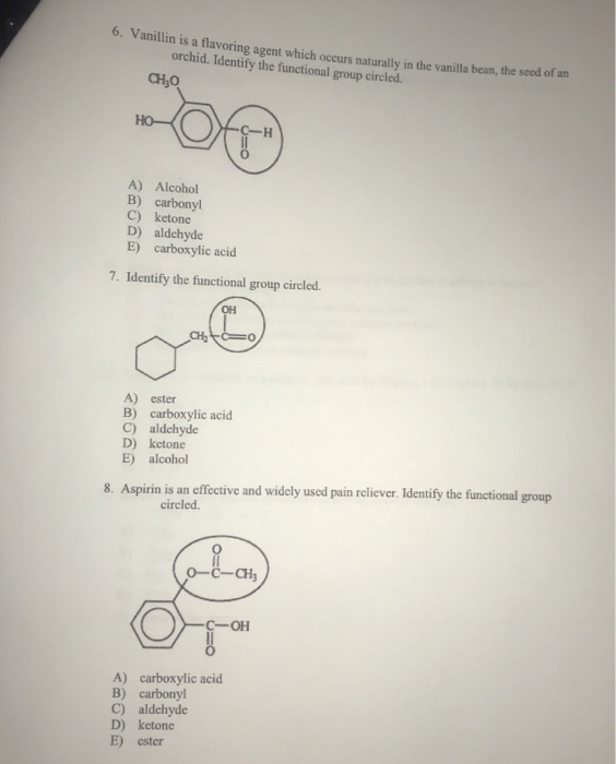 Solved O Vanillin 15 a flavoring agent which occurs | Chegg.com