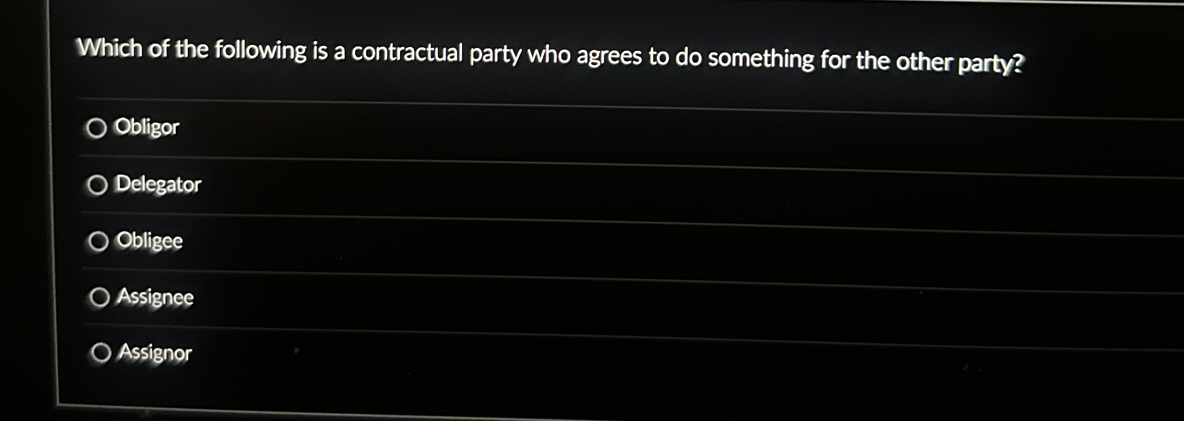 Solved Which of the following is a contractual party who | Chegg.com