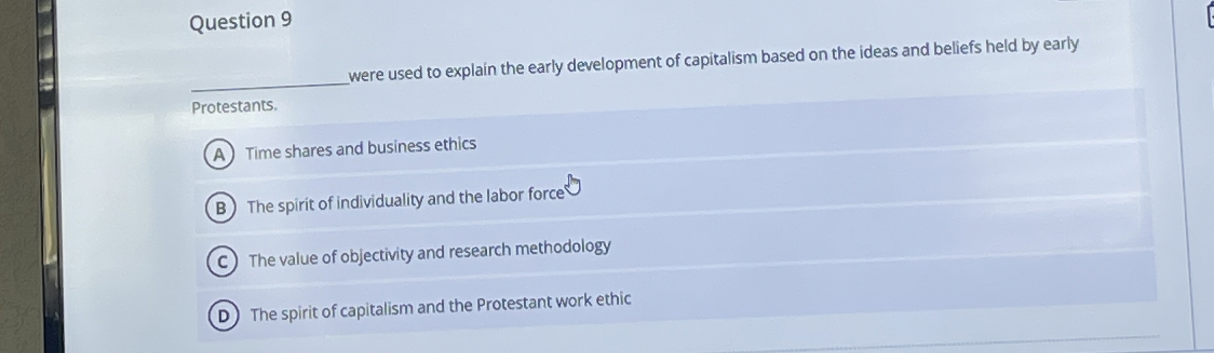 Solved Question 9Nere used to explain the early development | Chegg.com