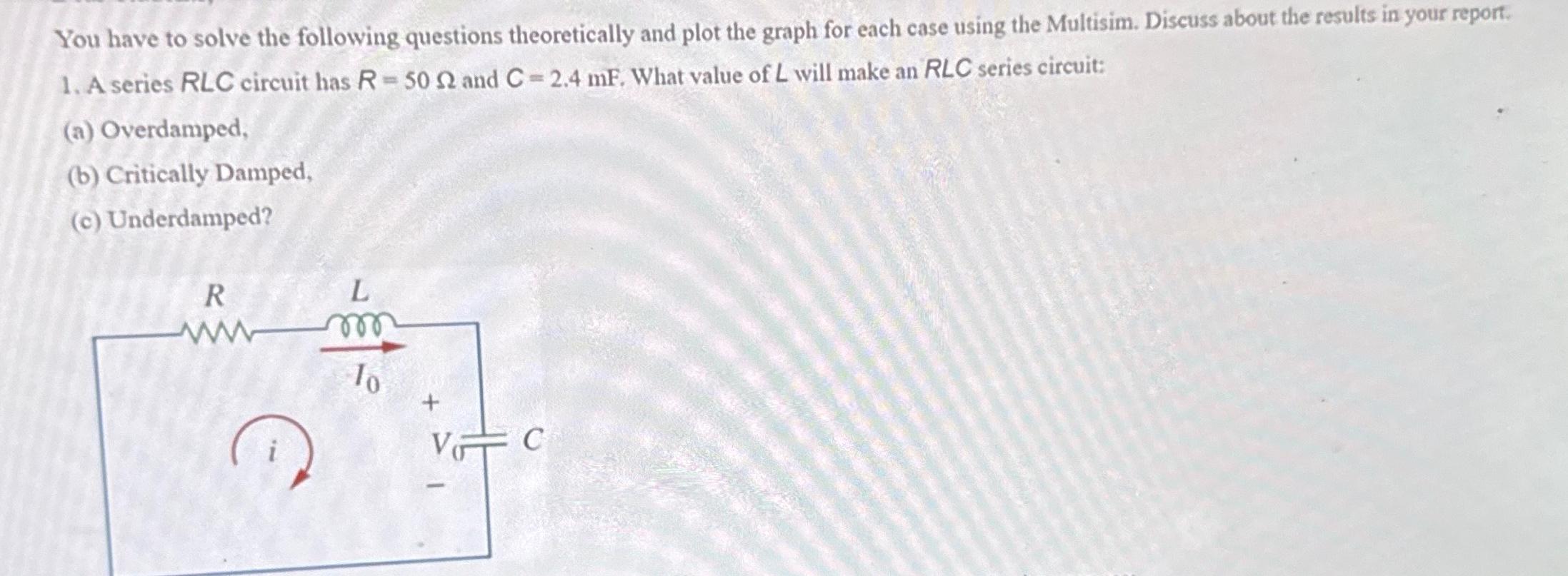 Solved You have to solve the following questions | Chegg.com