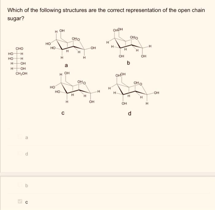Solved Which of the following structures are the correct | Chegg.com