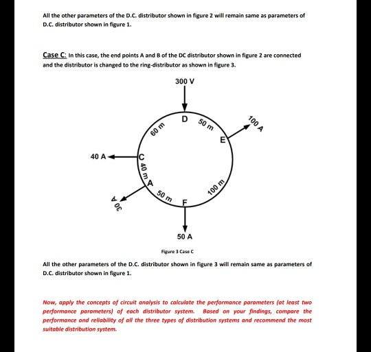 Solved Consider three cases of D.C. distributor systems, for | Chegg.com