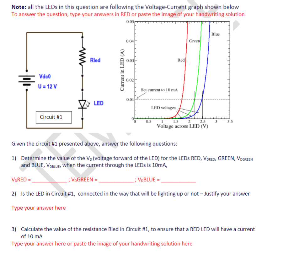 Solved Note: all the LEDs in this question are following the | Chegg.com