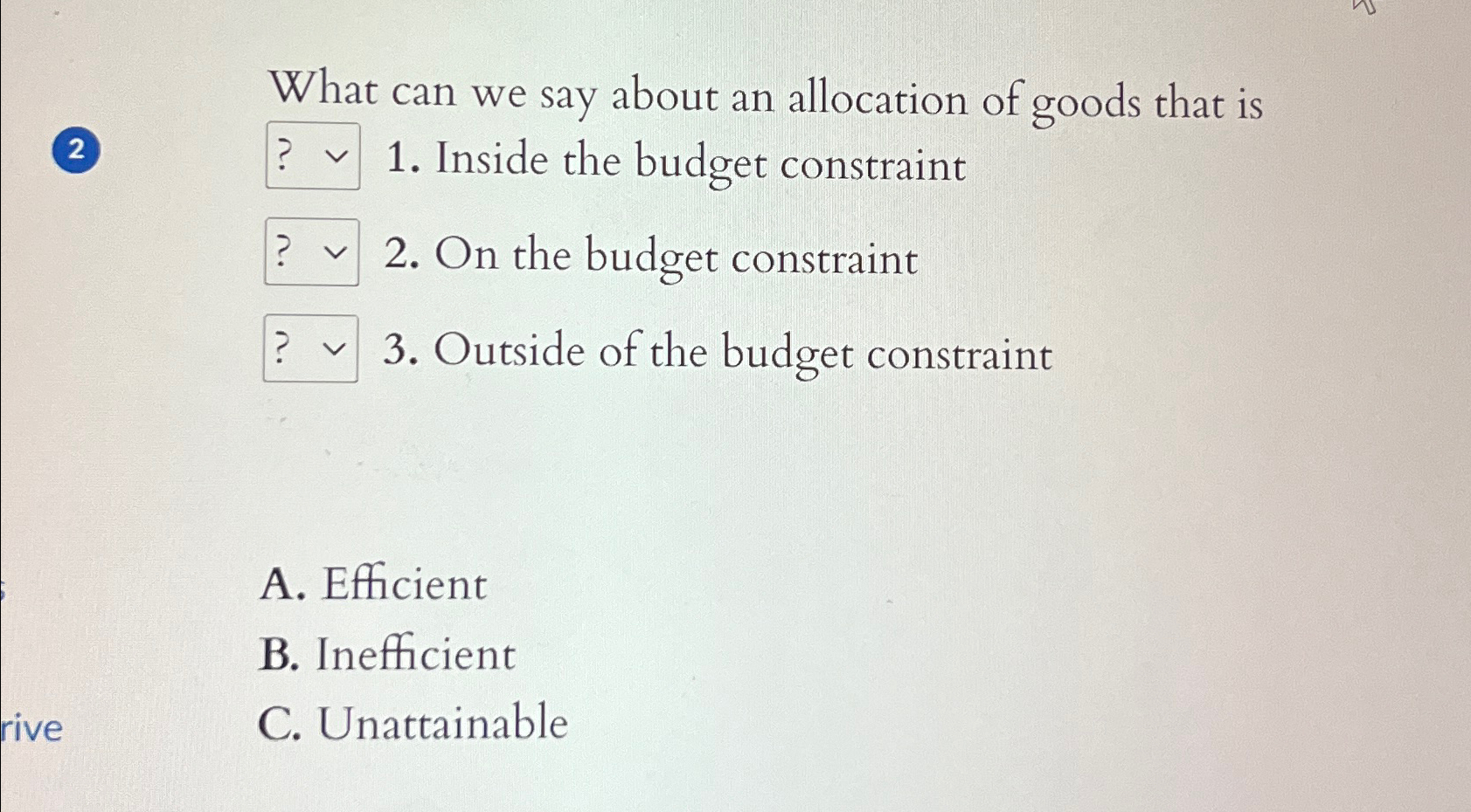 Solved What can we say about an allocation of goods that | Chegg.com