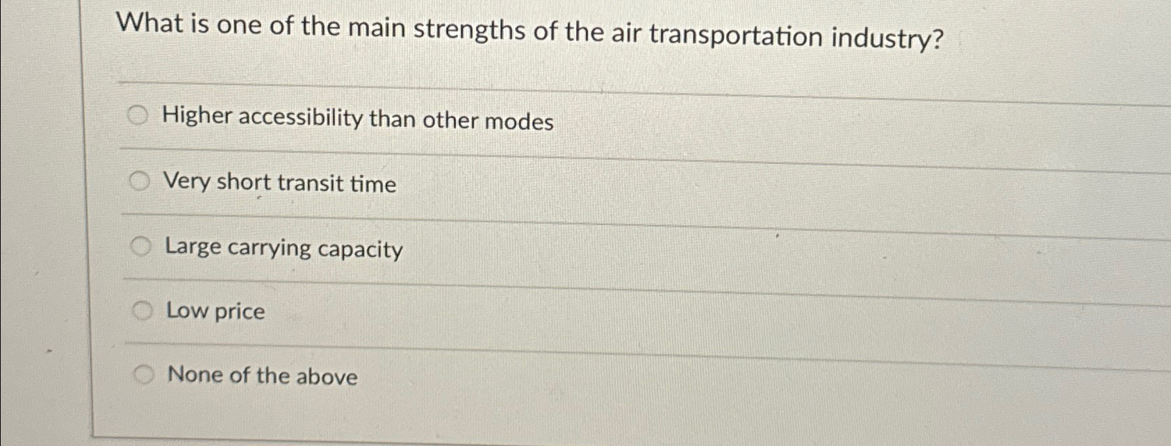 Solved What is one of the main strengths of the air | Chegg.com
