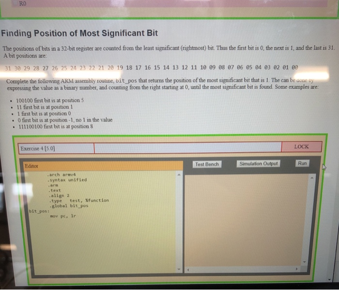 Solved RO Finding Position of Most Significant Bit The | Chegg.com