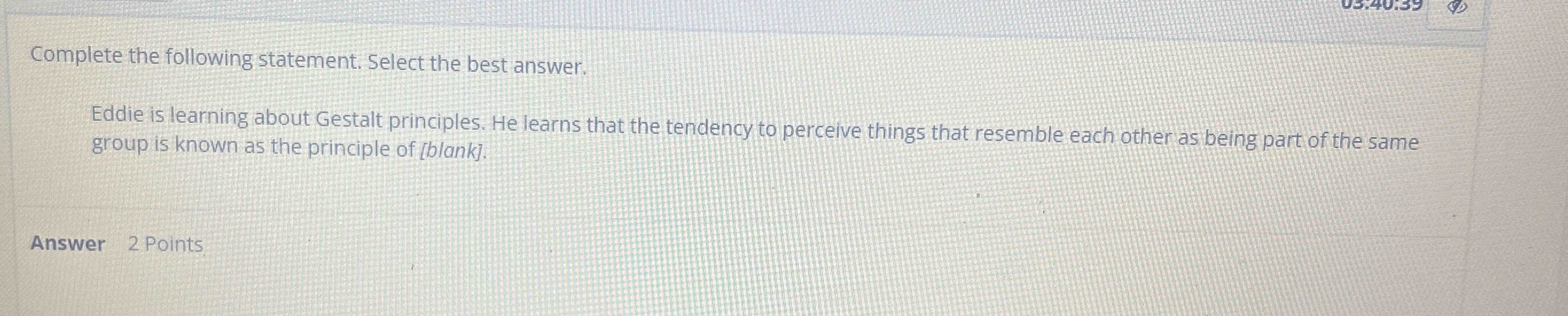 Solved Complete the following statement. Select the best | Chegg.com
