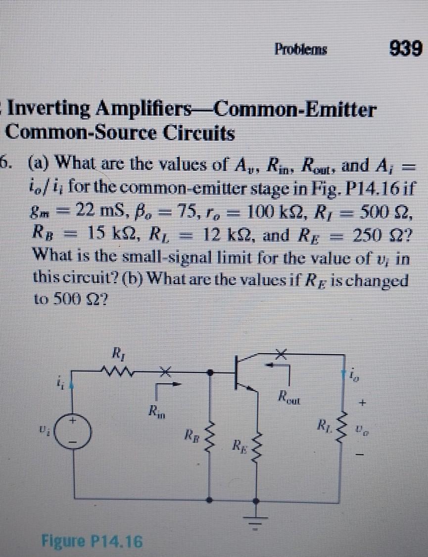 Inverting Amplifiers-Common-Emitter Common-Source | Chegg.com
