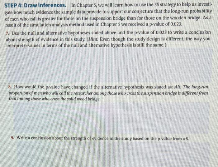 Solved STEP 4: Draw inferences. In Chapter 5, we will learn | Chegg.com