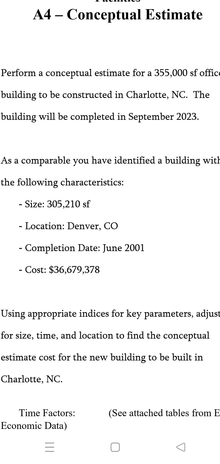 A4-Conceptual Estimate Perform a conceptual estimate | Chegg.com