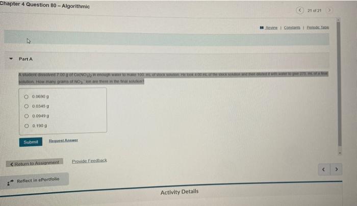 Solved Chapter 4 Question 80 - Algorithmic 21 21 Re | Chegg.com