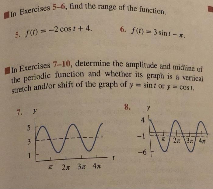 Solved In Exercises 5-6, find the range of the function. 6. | Chegg.com