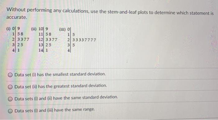 Solved Without performing any calculations, use the | Chegg.com