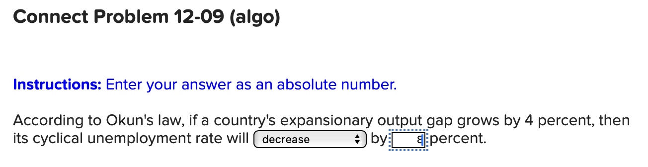 Solved Connect Problem 12-09 (algo)Instructions: Enter your | Chegg.com