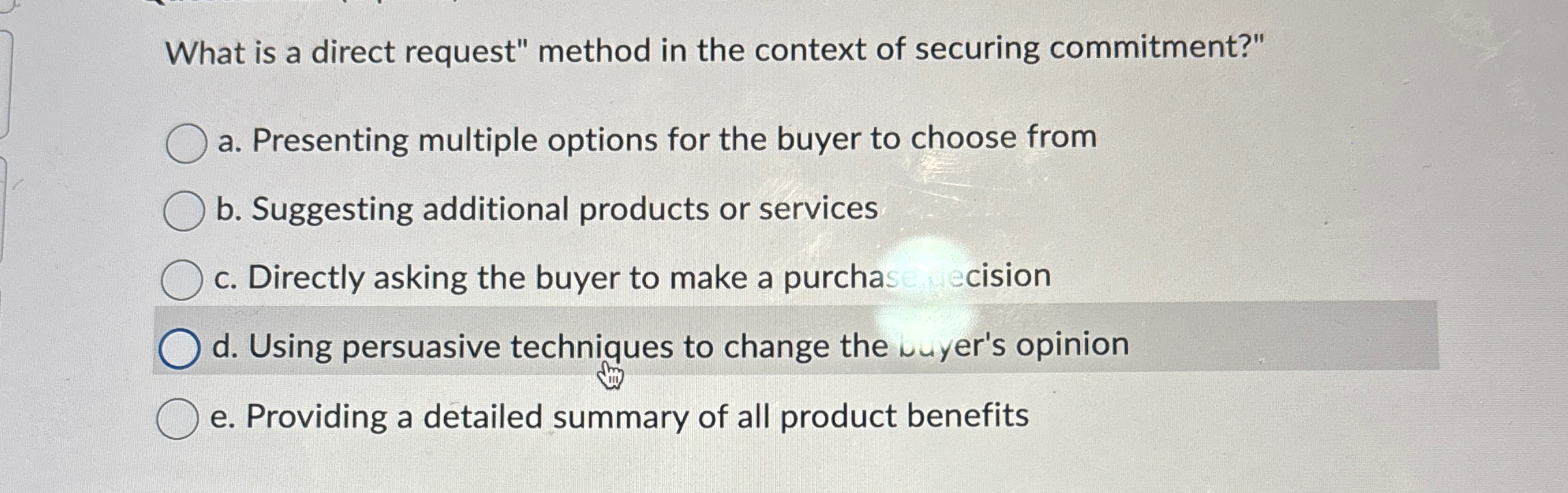 Solved What is a direct request" method in the context of | Chegg.com