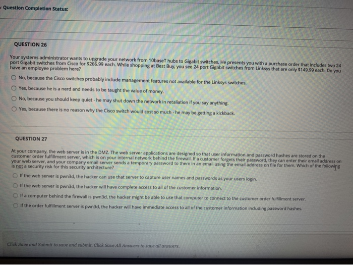 Solved Question Completion Status: QUESTION 26 Your systems | Chegg.com