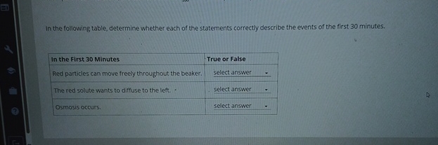 Solved In the following table, determine whether each of the | Chegg.com