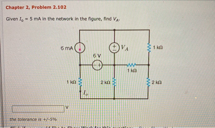 Solved Chapter 2, Problem 2.102 Given I. = 5 mA in the | Chegg.com