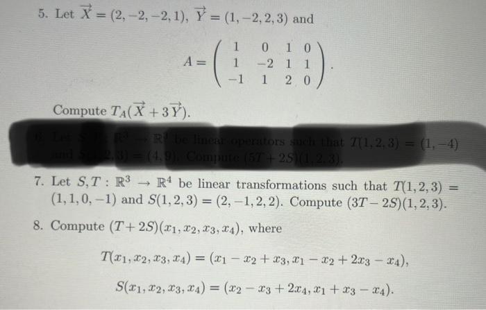 Solved 5. Let X=(2,−2,−2,1),Y=(1,−2,2,3) and | Chegg.com