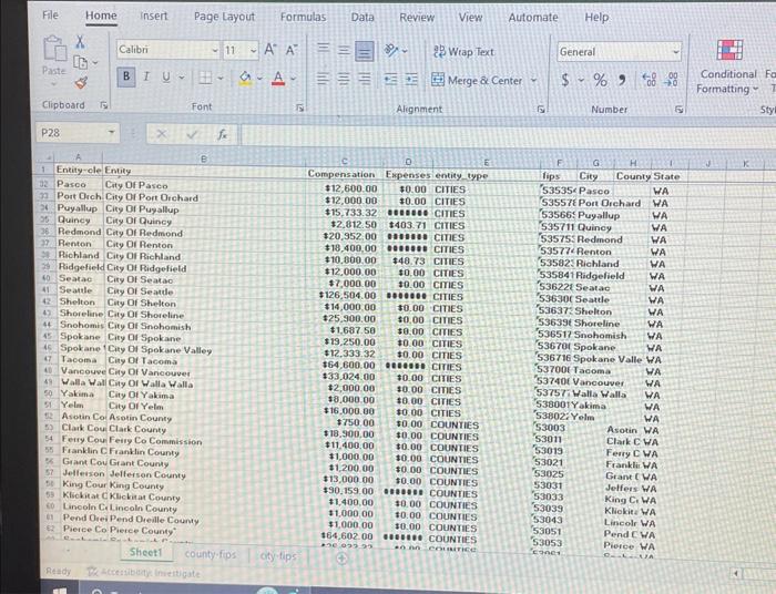 File Home Insert Page Layout Formulas Data File Home | Chegg.com