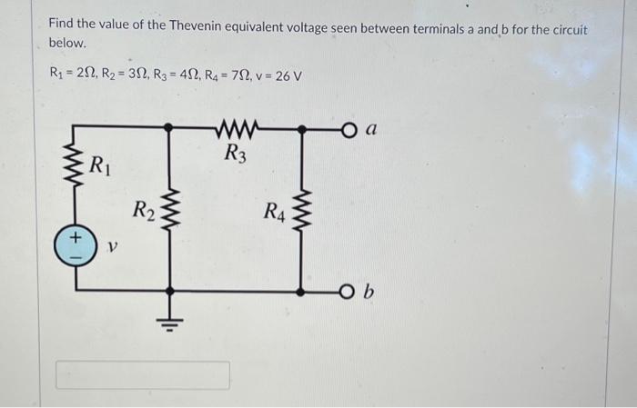 Solved Find the value of the Thevenin equivalent voltage | Chegg.com
