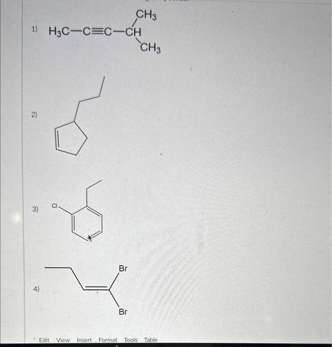 Solved 3) Edit View Insert Format Tools Table | Chegg.com